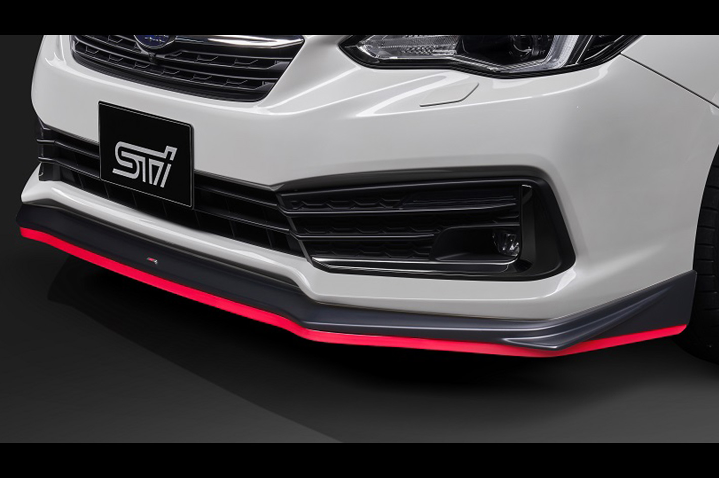 スカートリップチェリーレッドIMPREZA 4DoorGKパフォーマンスパーツSTI